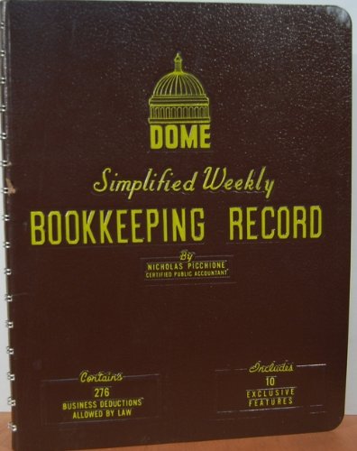 Dome Simplified Weekly Bookkeeping Record, Contains 276 Business ...