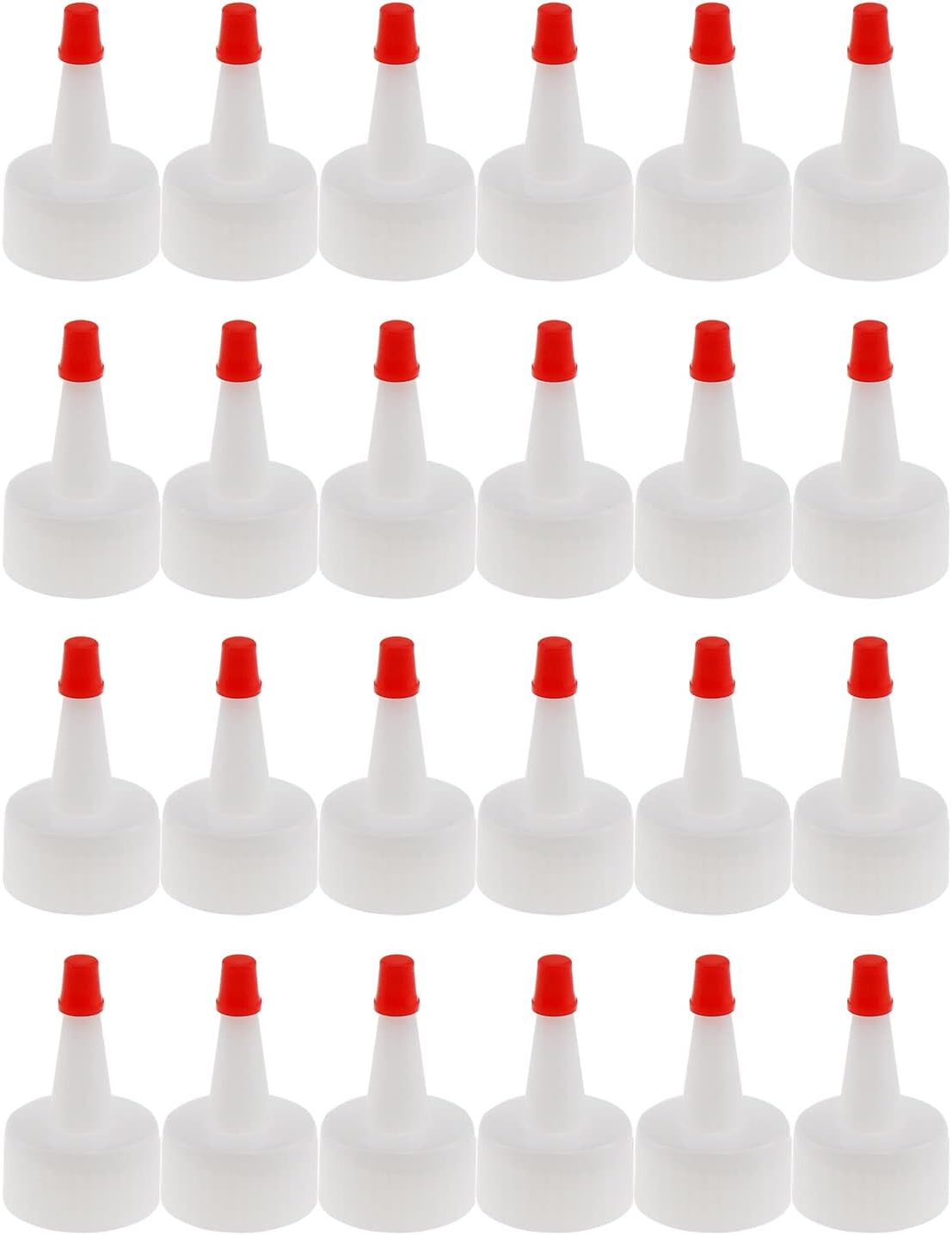 Amazon.com: E-outstanding Red-Tip Cap 24PCS Red Plastic Pointed Mouth ...