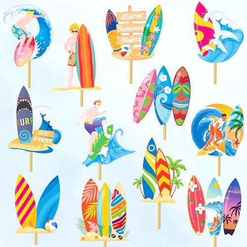 Amazon.com: Surfboard Theme Centerpiece Sticks Summer Surfing Party ...