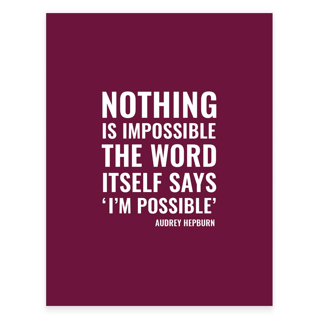 Amazon.com: Andaz Press Motivational Wall Art, Nothing is impossible ...