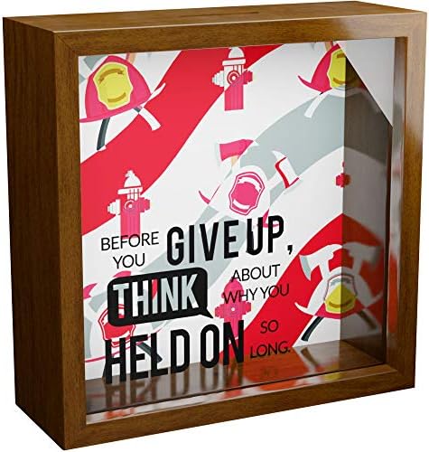 Amazon.com - Firefighter Wall Decor | 6x6x2 Memorabilia Shadow Box with ...