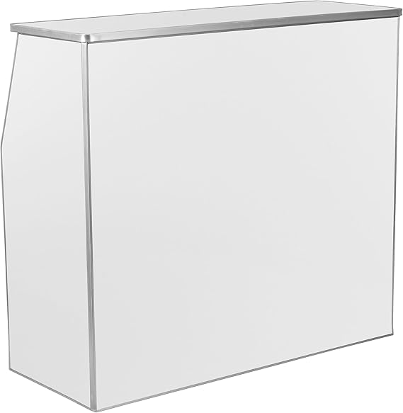 Amazon.com: Flash Furniture 4' Folding Portable Event Bar with Top and ...