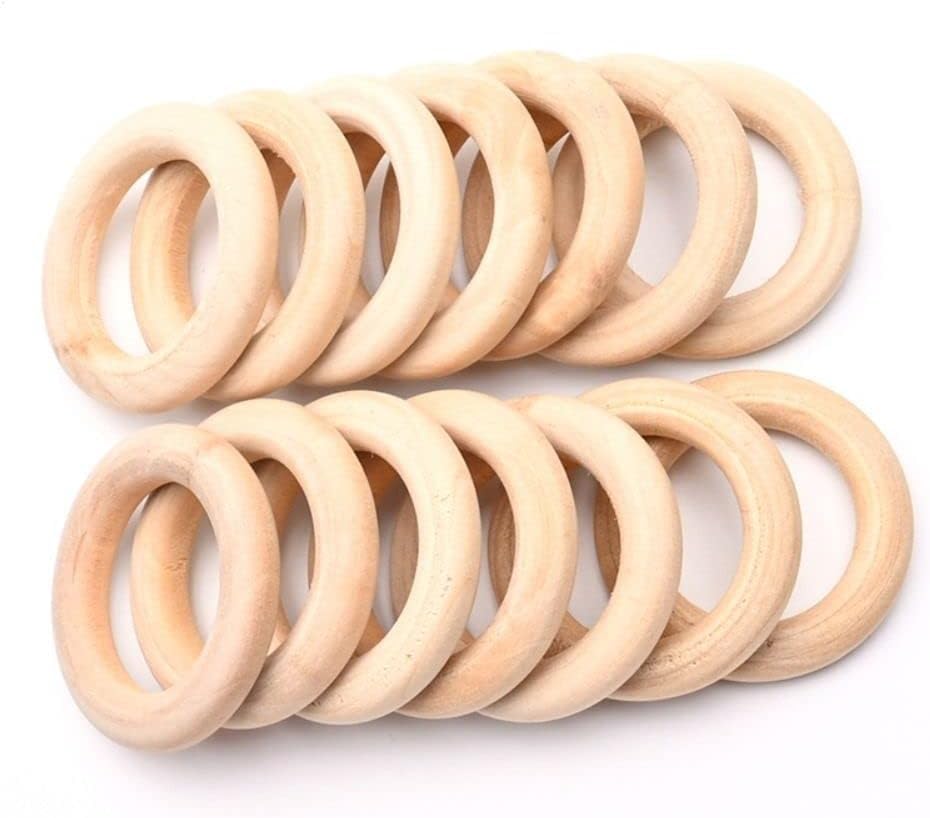 Amazon.com: 10 Pcs Unfinished Wooden Rings for DIY Crafts,Smooth Ring ...