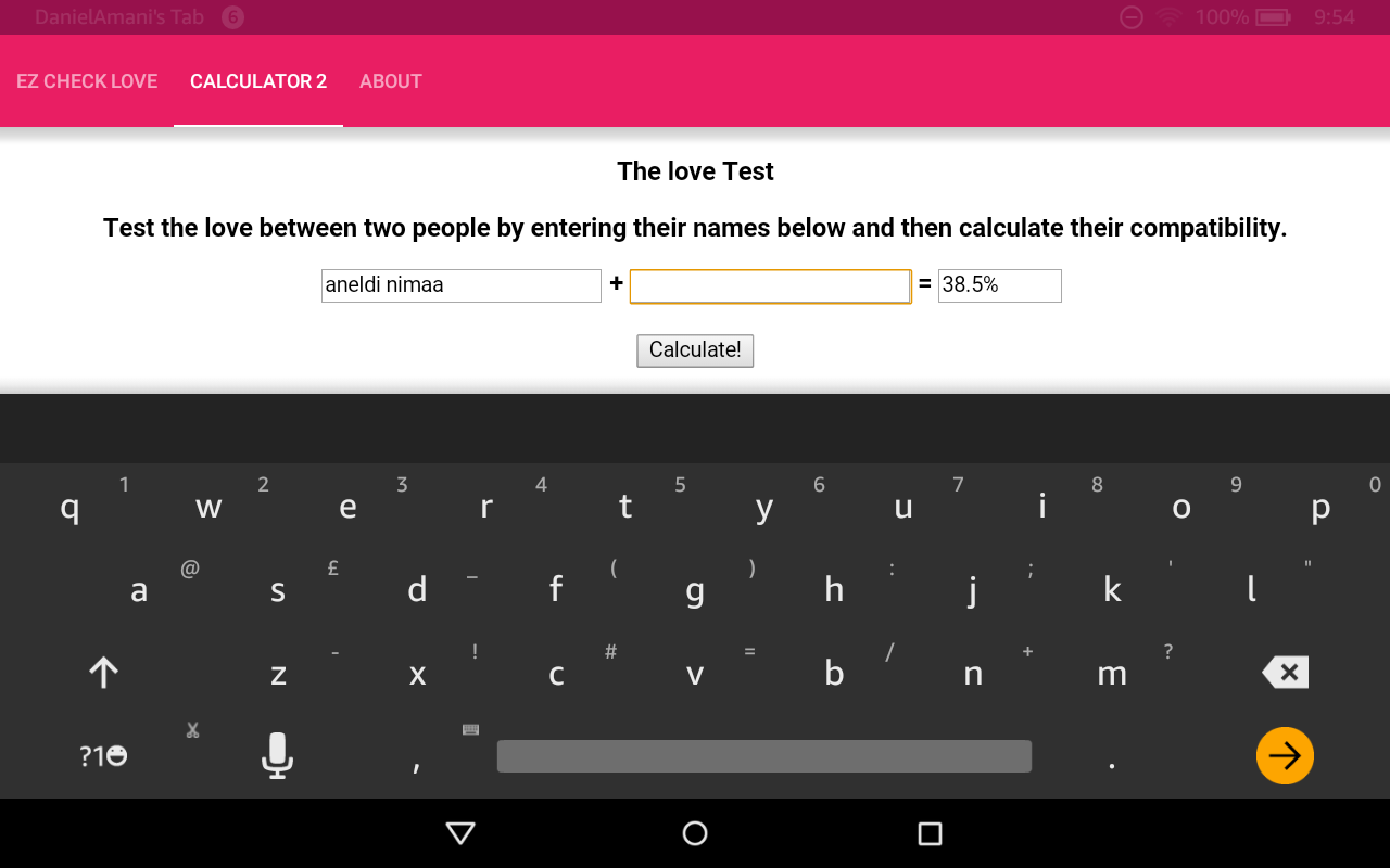 EZ Love Calculator - App on Amazon Appstore