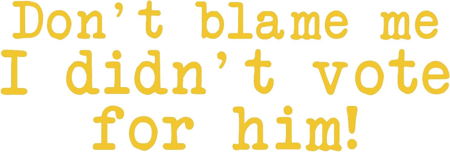 Amazon.com - Political Parody Don't Blame Me I Didn't Vote for Him ...