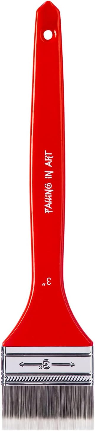 Amazon.com: Falling in Art Flat Paddle Paint Brush with Long Handle ...
