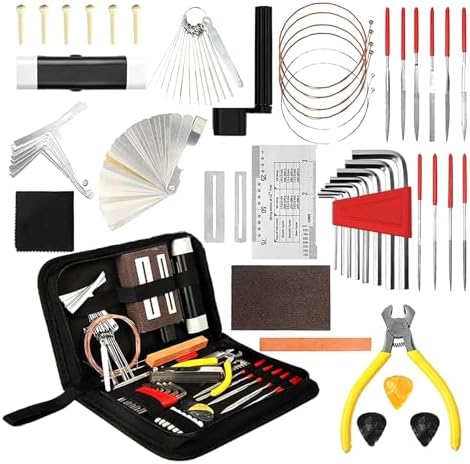 Guitar Repairing Maintenance Tool Kit with Carry Bag, Large Care Set of ...