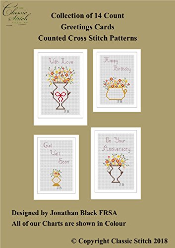 Amazon.com: Collection of 14 Count Greetings Cards Cross Stitch ...