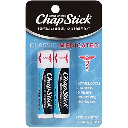 Amazon.com: Chapstick Classic Medicated Lip Balm, 0.15 Ounce, 3 Count ...