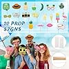 Amazon.com: 49 Pcs Luau Party Photo Booth Props Birthday Summer ...