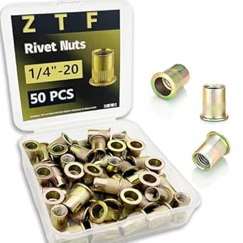 SAE 8-32 10-24 1/4-20 5/16-18 3/8 Inch-16UNC Rivet Nut Assortment Kit ...