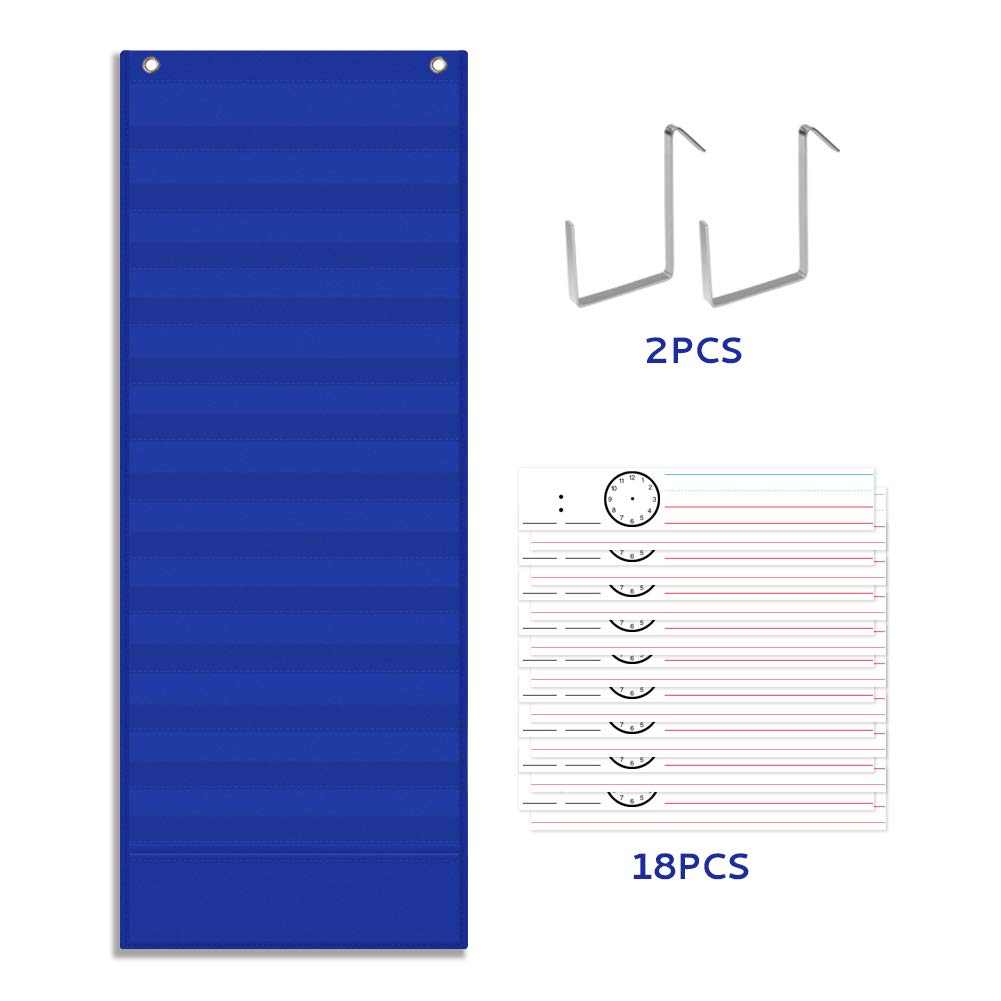 Snapklik.com : ZKOO Scheduling Pocket Chart, 13+1 Classroom Schedule Chart