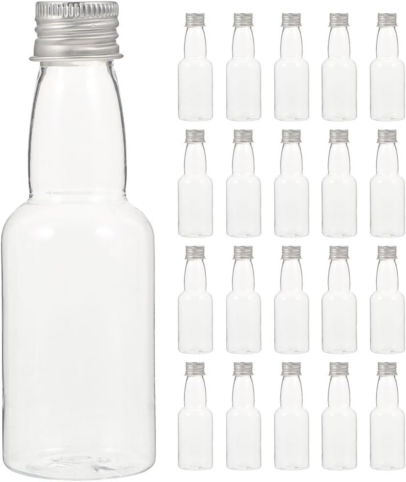 Amazon.com: Kichvoe Juice Bottles 25PCS Mini Bottles Plastic Empty ...