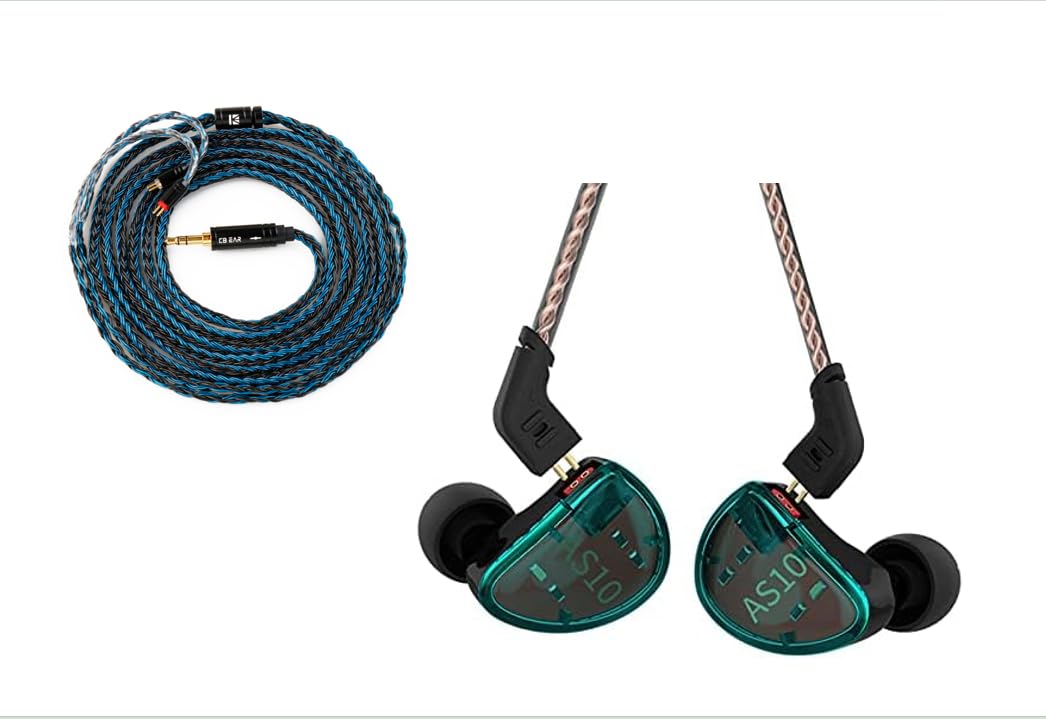 Amazon.com: 2M Extra Long Earphone Cable and KZ AS10 in Ear Monitor ...