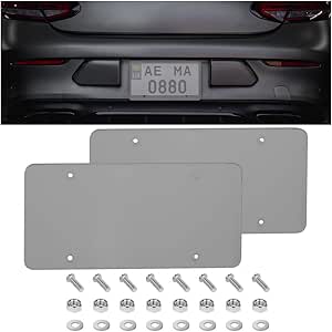 XINLIYA 2 Pack Car License Plate Covers, Automotive Unbreakable Flat ...