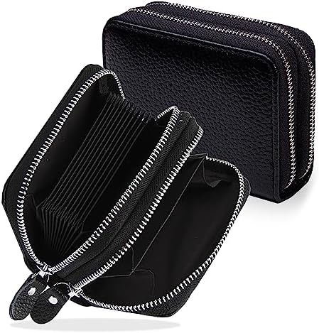 Buy Kraptick Double Zipper 11 Slots Horizontal RFID Leather Wallet for ...