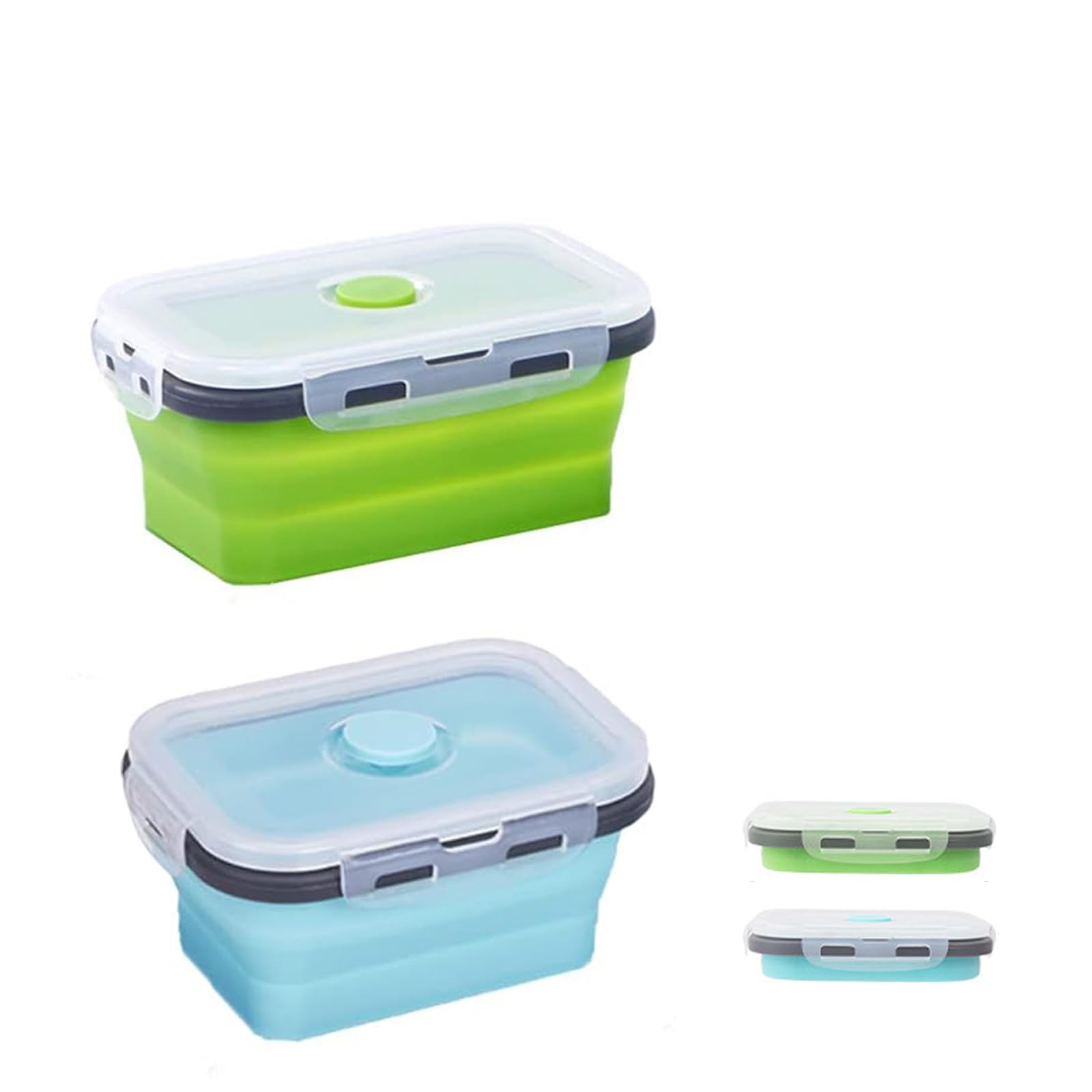 Amazon.com: ABSOK 2 Pcs Collapsible Food Storage Containers with Lids ...