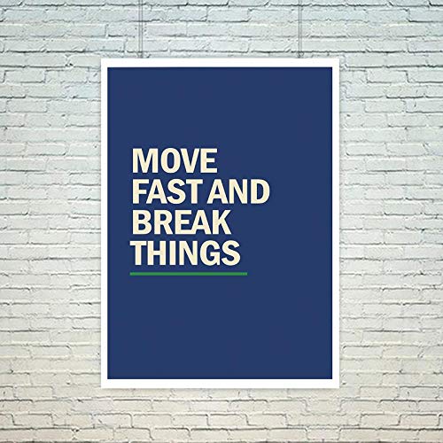 Art Bundle The Move Fast Quote Rolled Poster For Office Decor & Room ...