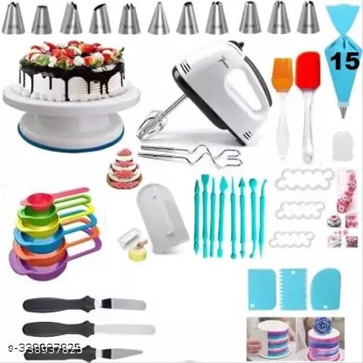 Buy NIJAMRUT Cake Making Materials with Beater+Cake Baking Set Combo ...