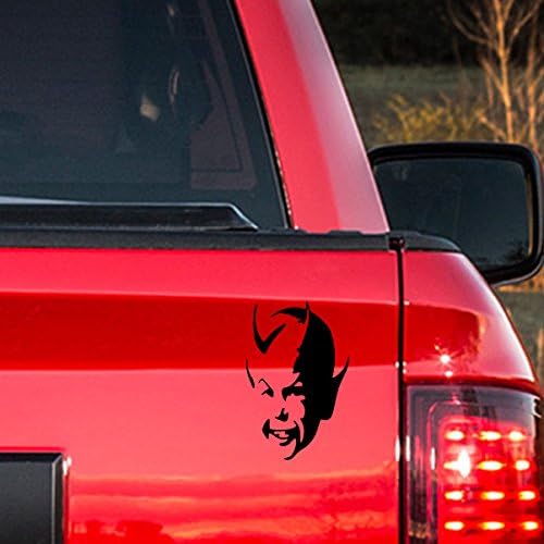 Amazon.com: Devil Demon Child Evil Smile Vinyl Sticker - Black - Car ...