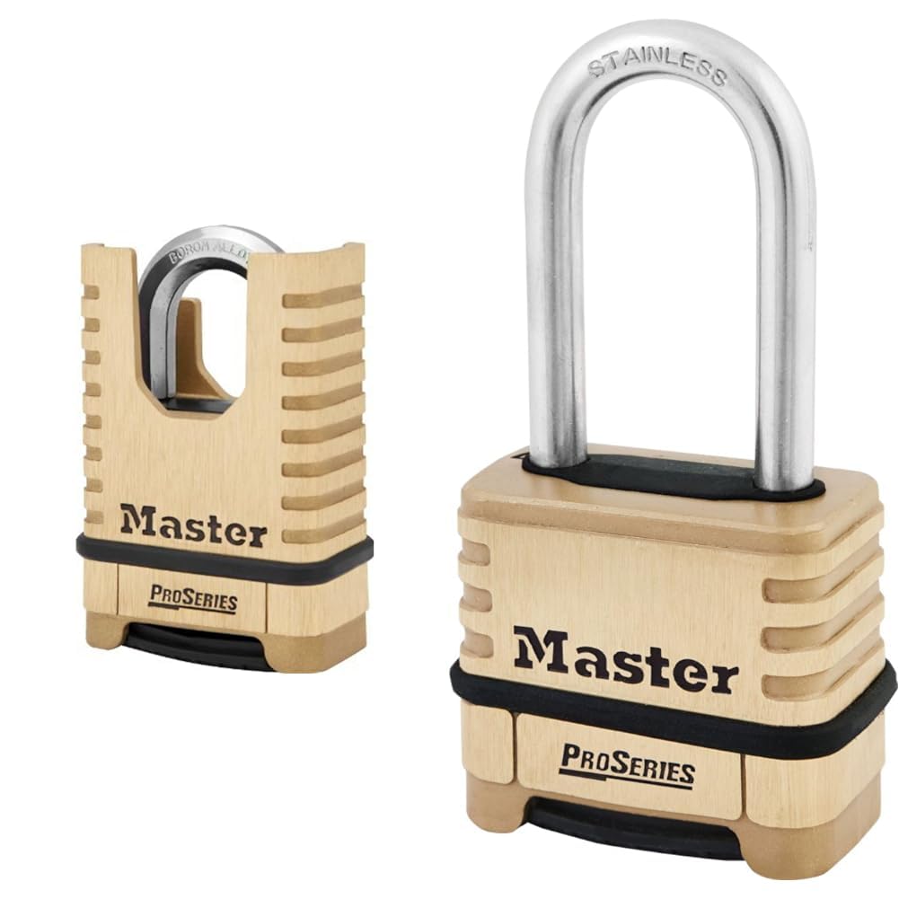 Master Lock, Brass, Padlock, ProSeries Set Your Own Combination Lock, 2 ...