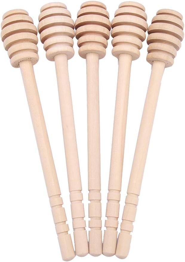 Amazon.com : TOPINCN Wooden Jam Honey Dippers Stick Syrup Spoon Dip ...