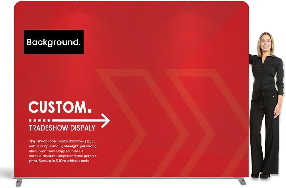 Amazon.com : Customize Trade Show Backdrop with Tension Fabric Display ...