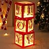Amazon.com: Christmas Decorations Large Red Transparent Light Box ...