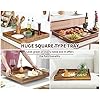 Amazon.com: Extra Large Square Wood Tray, Generously 22" Acacia Serving ...