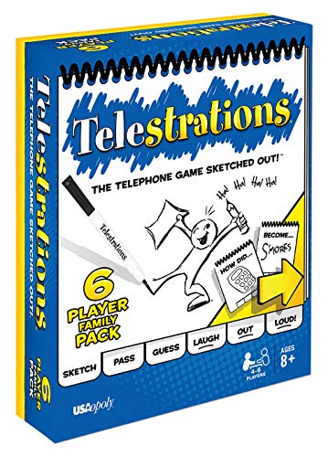 USAopoly Telestrations Original 6 Player | Family Board Game | A Fun ...