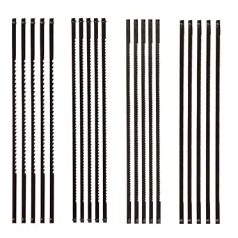 Xinlie 20 Pieces Scroll Saw Blades 10/15/18/24 Teeth Pinned Scroll Saw ...