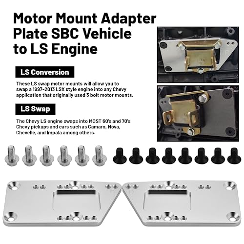 Snapklik.com : Motor Mount Adapter Plate SBC Vehicle To LS Engine ...