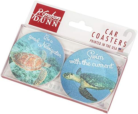 Amazon.com: Swim with The Current Sea Turtles 2.75 x 2.75 Absorbent ...
