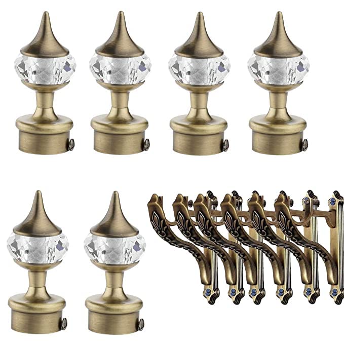 Buy Sales Corp, Diamond Curtain Bracket Parda Holder with Support 1 ...