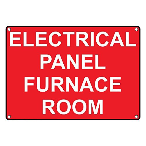 Weatherproof Plastic Electrical Panel Furnace Room Sign with English ...