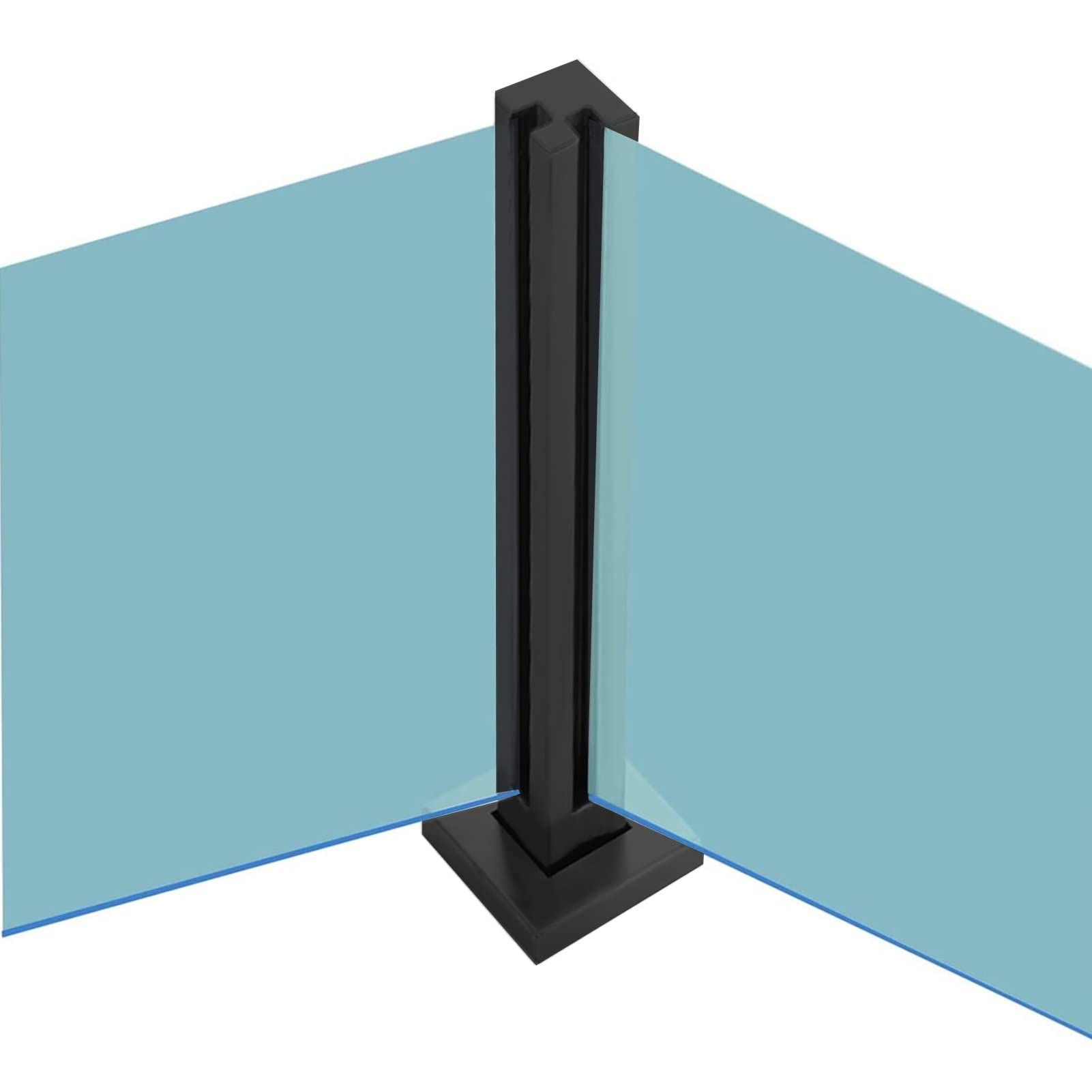 Buy Black Deck Glass Railing Spigot Glass Floor Standing, Indoor ...