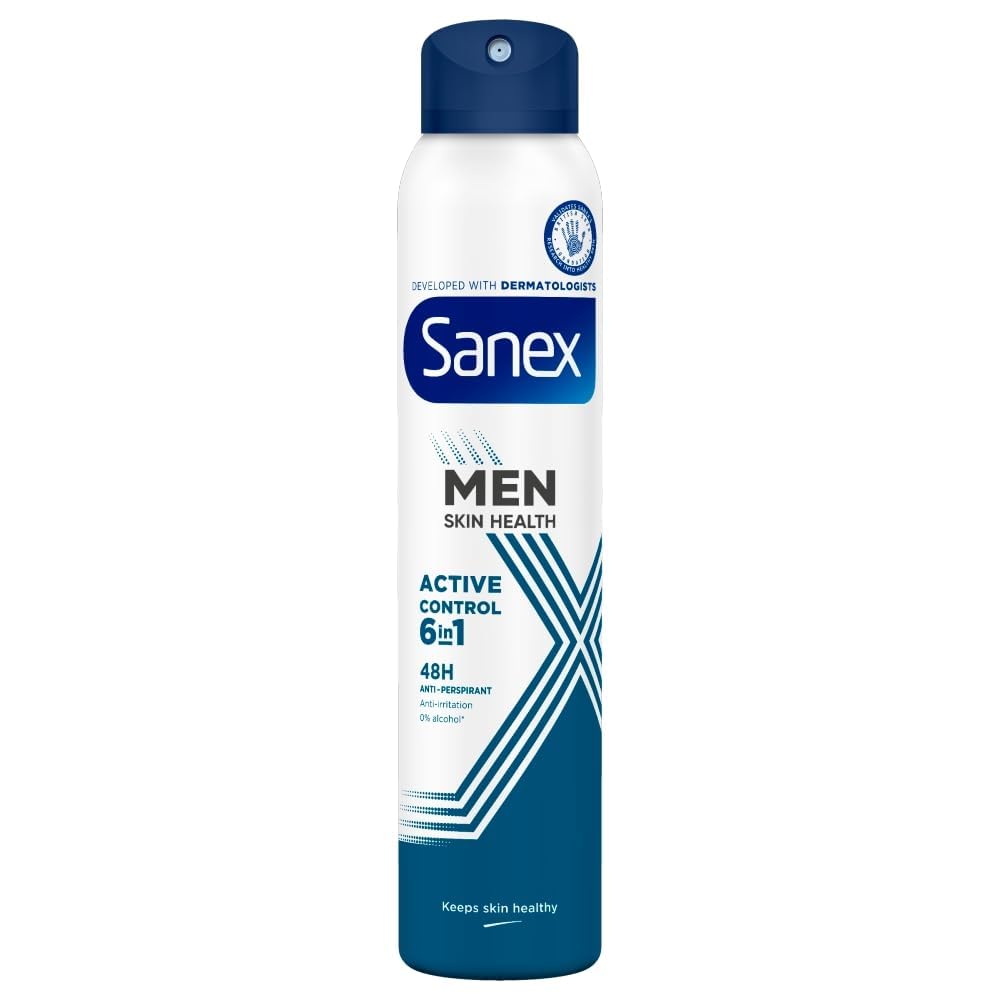 Sanex Men Active Control Antiperspirant Deodorant Spray 200ml, 48 hour ...
