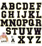 Amazon.com: 6 Pcs 3 Inch Chenille Letter Patches Iron on Letters ...