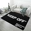 Amazon.com: Keep Off Black Area Rug 3D Printed Large Pop Rugs Modern ...