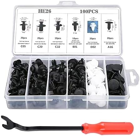 Amazon.com: Slykew 100 PCS Car Bumper Clip Combination Set, Nylon Push ...