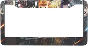 Amazon.com: Anime Aluminum License Plate Frames 2pcs Metal License ...