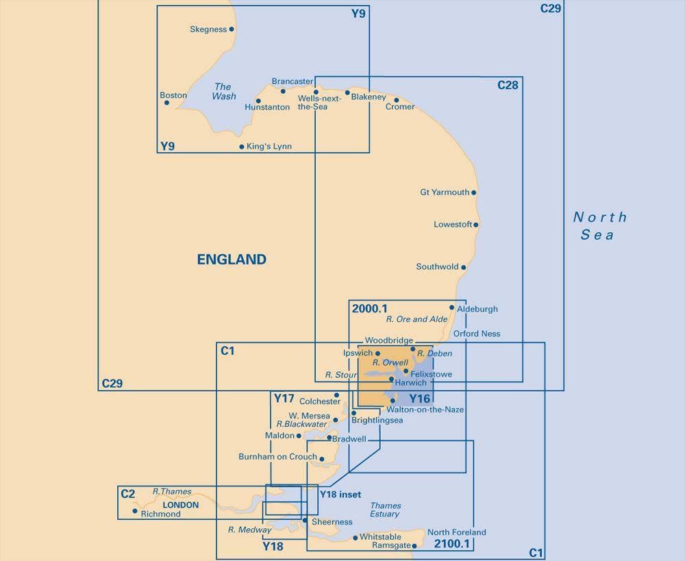 Imray Chart Y16: Walton Backwaters to Ipswich and Woodbridge (Y Series ...