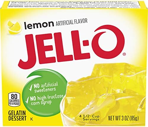 Amazon.com : Jell-O Lemon Gelatin Mix (3 oz Boxes, Pack of 24 ...