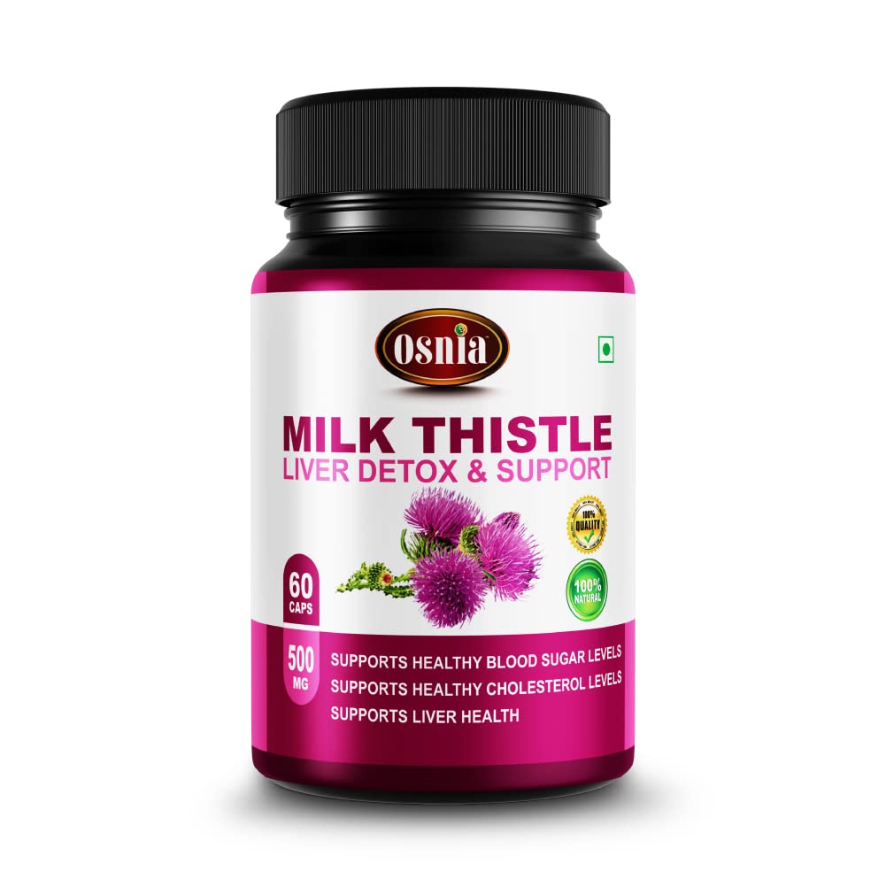 Osnia Milk Thistle Extract 500 Mg Veg Supplement | Detox Liver, Support ...