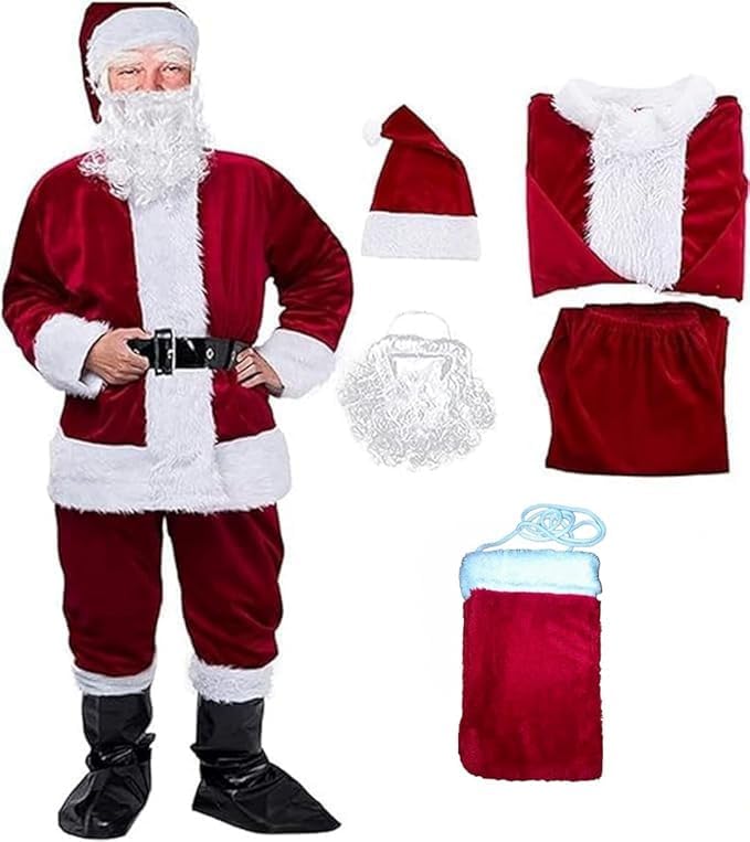 Buy PRP Creation Christmas Santa Claus Costumes Santa Claus Dress Set ...