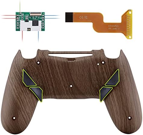 Amazon.com: eXtremeRate Cubierta de repuesto para placa frontal Ghost de grano de madera ...