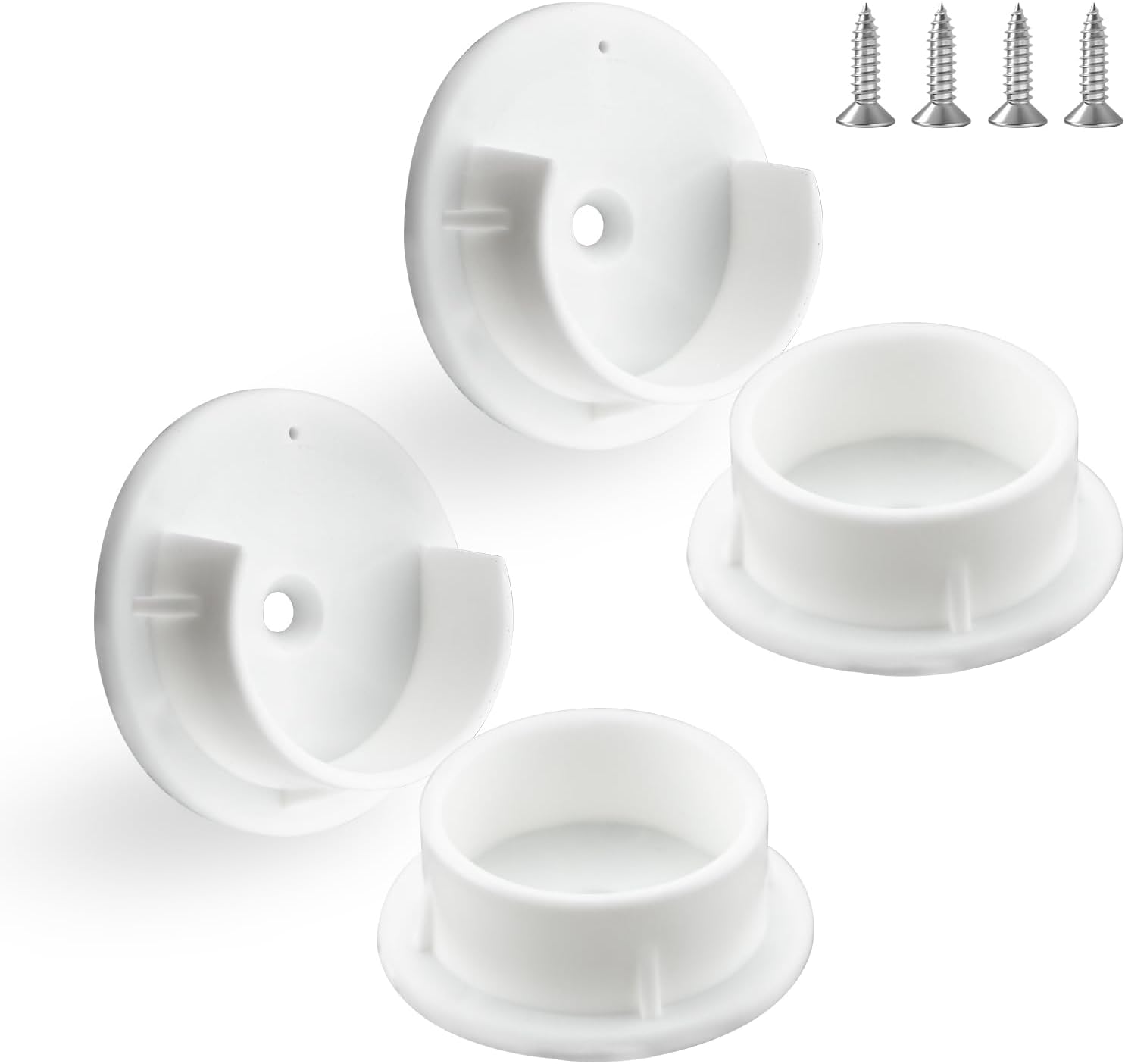 Amazon.com: HOME MASTER HARDWARE Plastic Closet Rod Bracket,1-3/8 ...