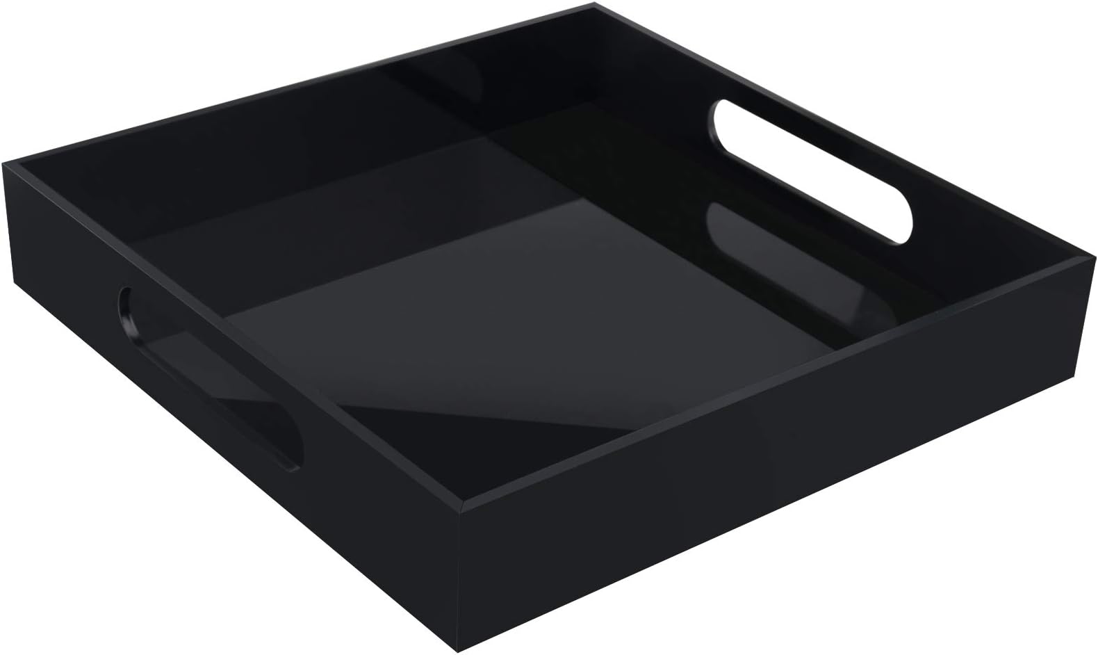 Amazon.com: MyGift 16 Inch Square Serving Tray, Modern Matte Black ...