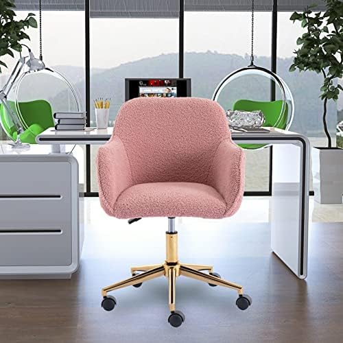 Amazon.com: Yoluckea Modern Teddy Home , Adjustable Swivel office chair ...