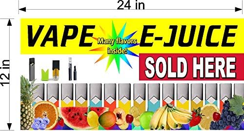 Amazon.com: Vape E Juice Sold HERE STOREFRONT Window Sign (You Choose ...